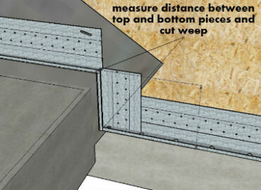 Installing Weep Screed Around Stairs