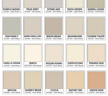 Omega's 45 Standard Stucco Color Chart Options!