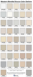 Western Blended's Stucco Colors Chart | 42 Colors To Explore!