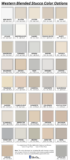 Western Blended's Stucco Colors Chart | 42 Colors To Explore!