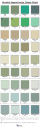 Dryvit's (Greens) Stucco Color Chart | 36 Options!