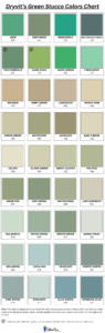 Dryvit's (Greens) Stucco Color Chart | 36 Options!