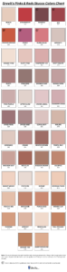 Dryvit’s Pink & Red Stucco Colors Chart | 46 Colors!