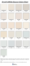 Dryvit's White Stucco Colors Chart