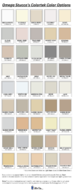 Omega's (Colortek) Color Chart With All 45 Colors!