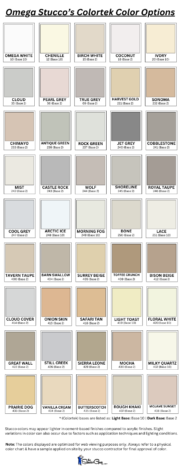 Omega's (Colortek) Color Chart With All 45 Colors!