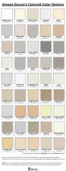 Omega's (Colortek) Color Chart With All 45 Colors!