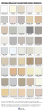 Omega's (Colortek) Color Chart With All 45 Colors!