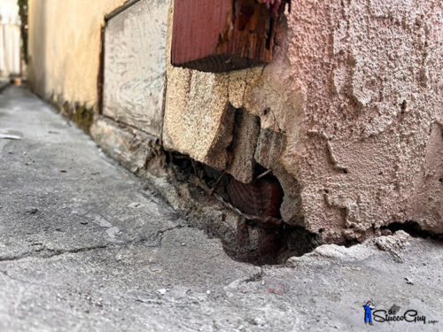 Bottom of Stucco Wall is Failing and Water Is Getting In Wall!