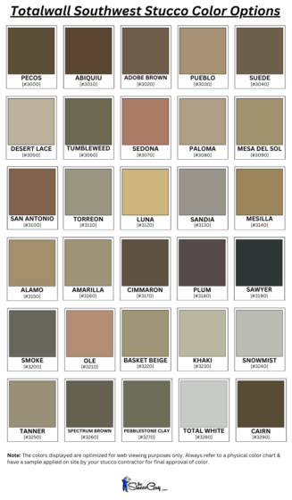 TotalWall's Southwest Stucco Colors: All 30 Options!