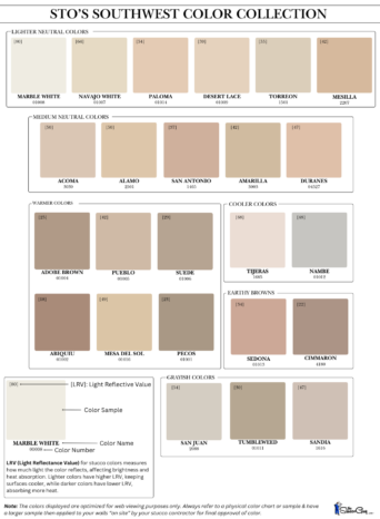 STO Stucco Color Charts
