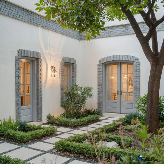 White Stucco & Gray Brick Houses For Inspiration!