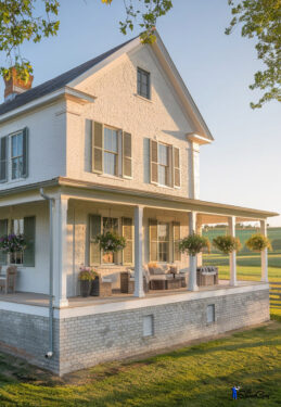 White Stucco & Gray Brick Houses For Inspiration!